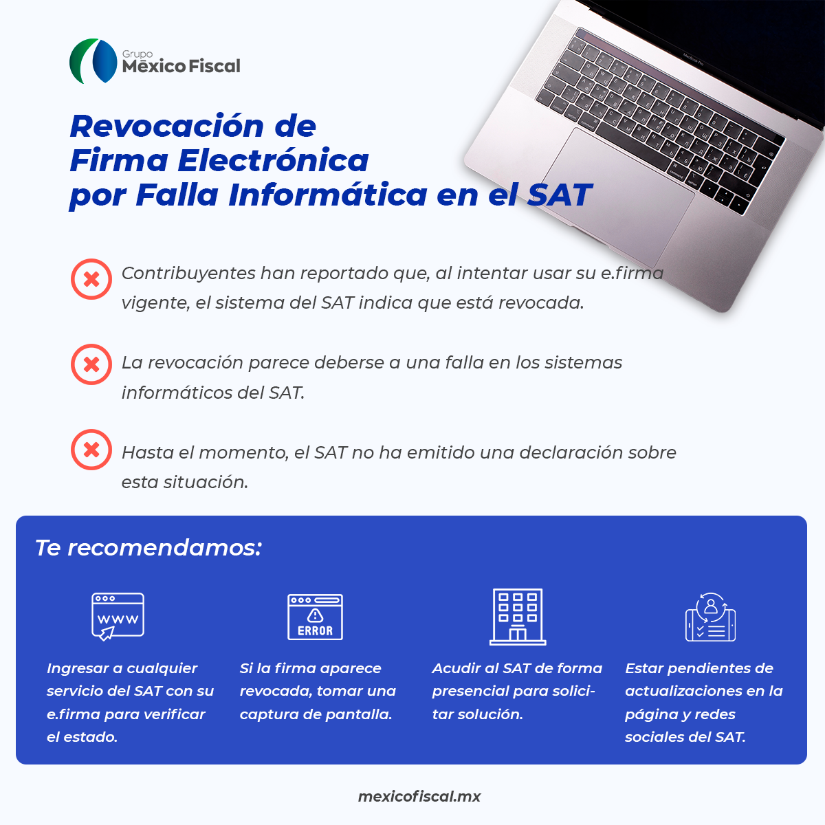 Revocación de Firma Electrónica por Falla Informática en el SAT - Grupo ...